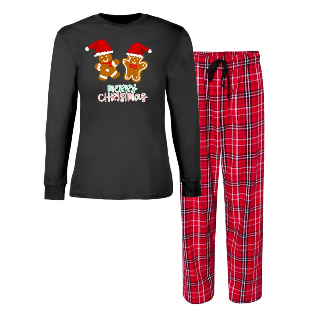 Gingerbread Cookie Flannel Pajamas Pyjamas Gift for Mom - Etsy