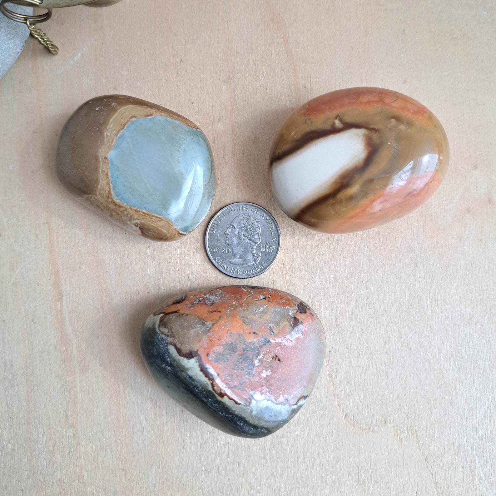 Polychrome Jasper Palm Stone Polychromatic Jasper Stone From - Etsy