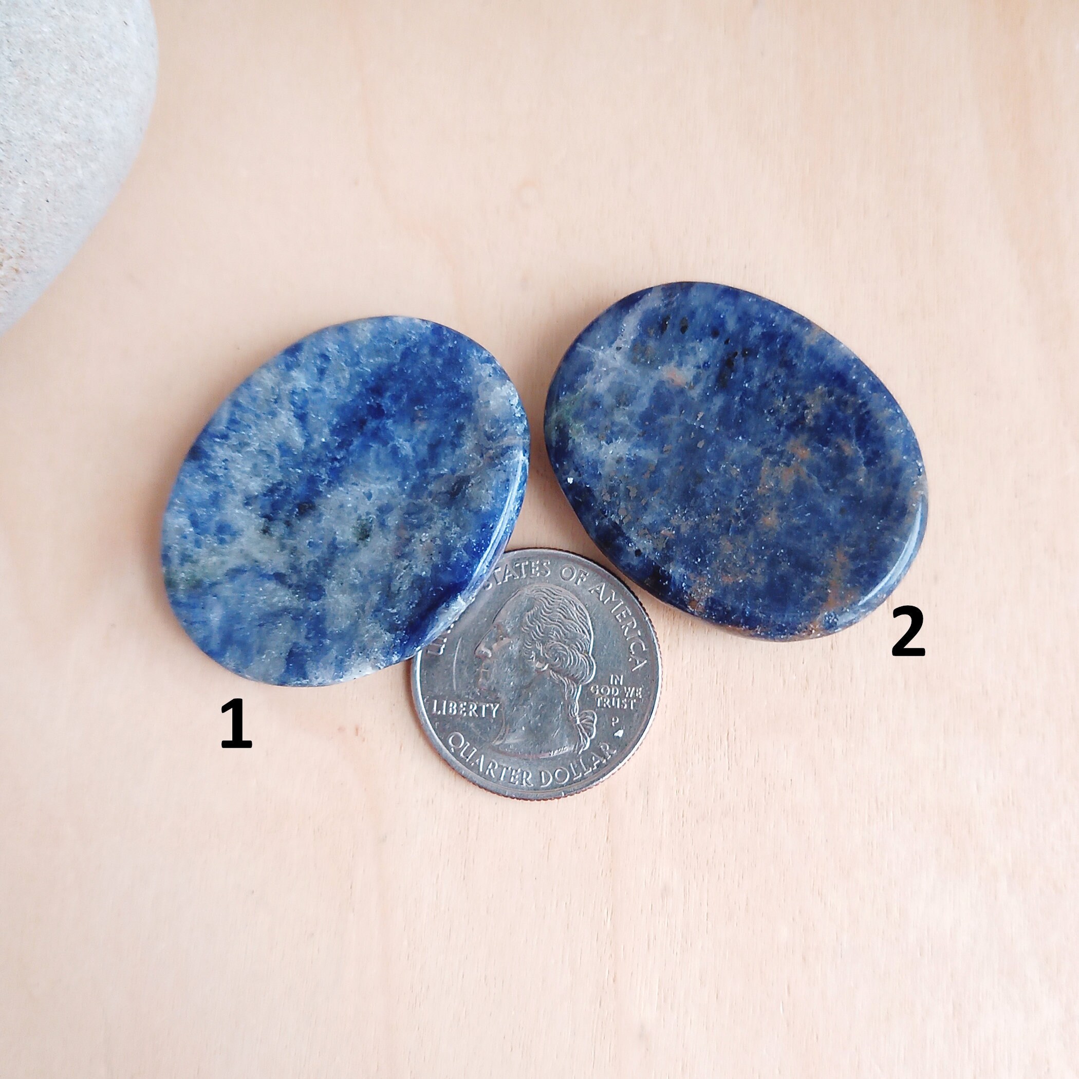 Sodalite Worry Stone Blue Sodalite Thumb Stone for Endurance | Etsy