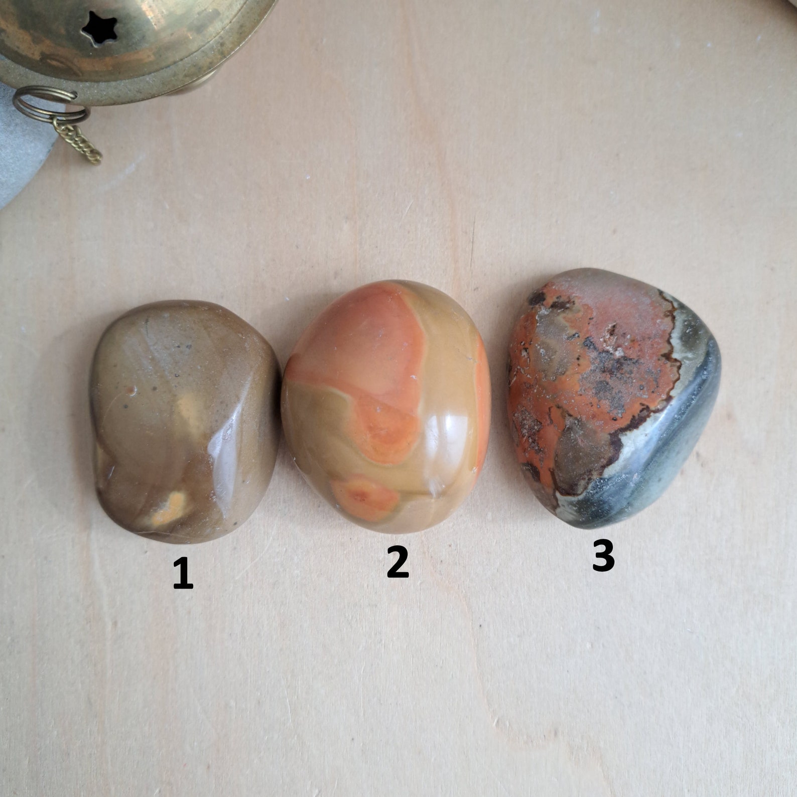Polychrome Jasper Palm Stone Polychromatic Jasper Stone From - Etsy