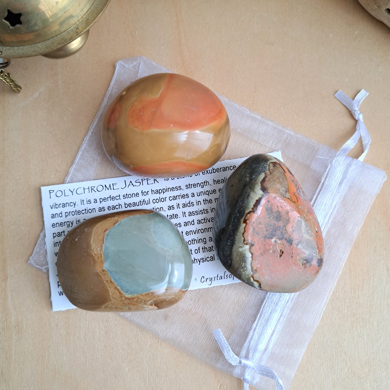 Polychrome Jasper Palm Stone Polychromatic Jasper Stone From - Etsy