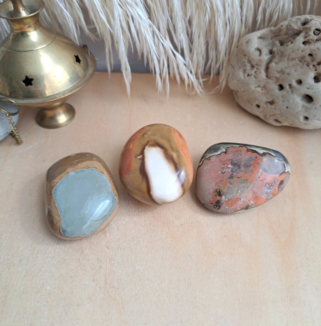 Polychrome Jasper Palm Stone Polychromatic Jasper Stone From - Etsy