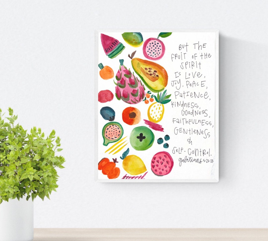 Watercolor Fruits of the Spirit Art - Etsy