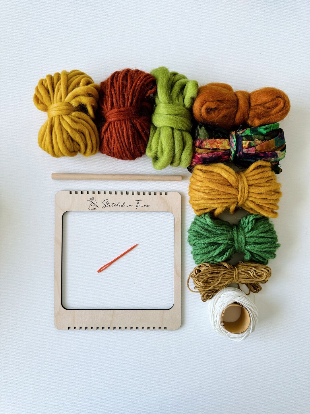 Beginner Weaving Starter Kit – Fall Fiber Pack, Frame Loom - Etsy