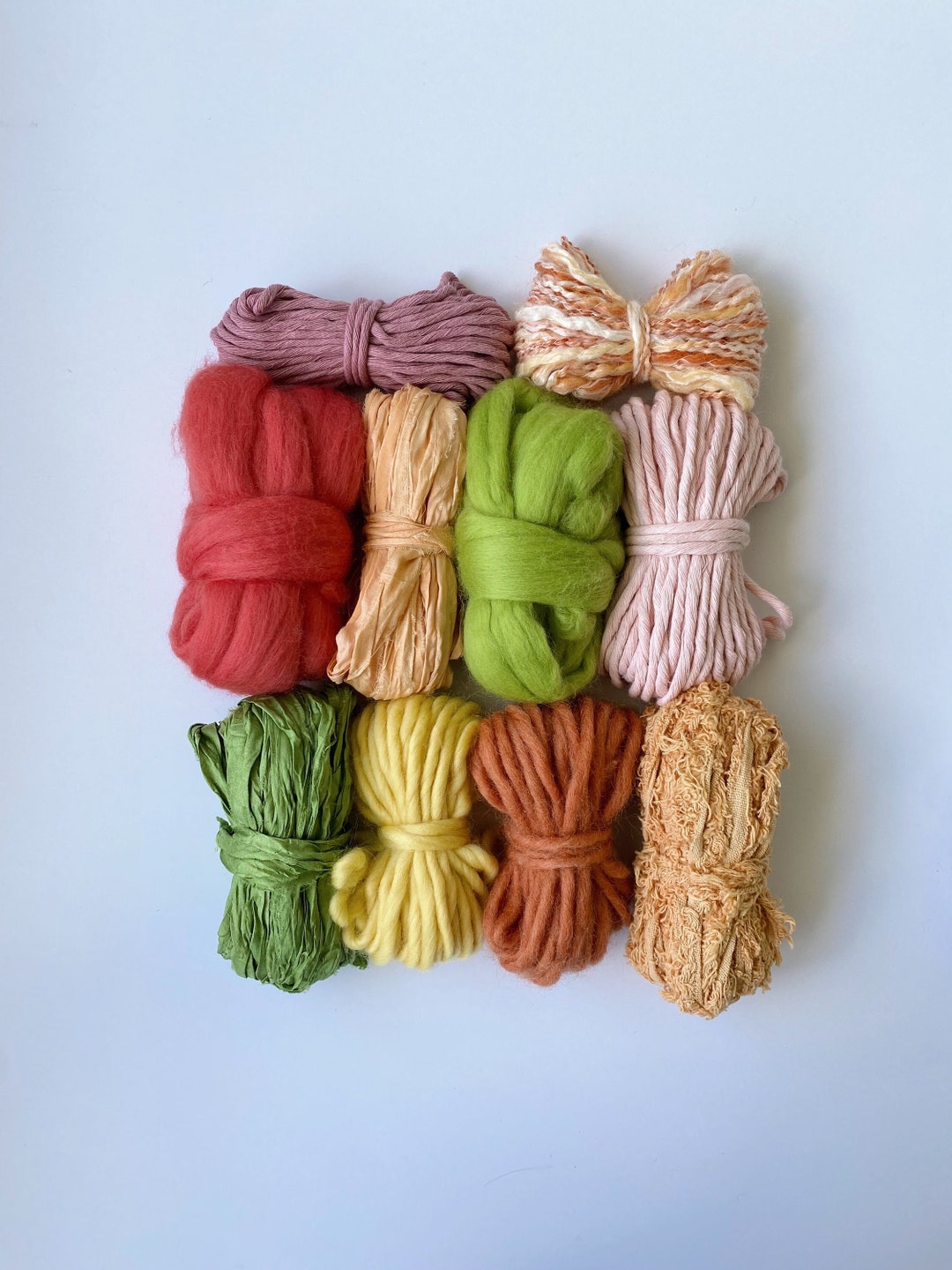 Summer Fruits Fibre Pack - Weaving Yarn and Roving Kit - Etsy