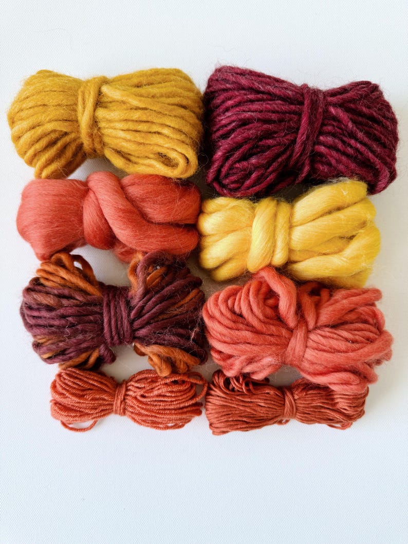 Beginners Weaving Kit in Fireside - Frame Loom, Fibre Pack, Warp ...