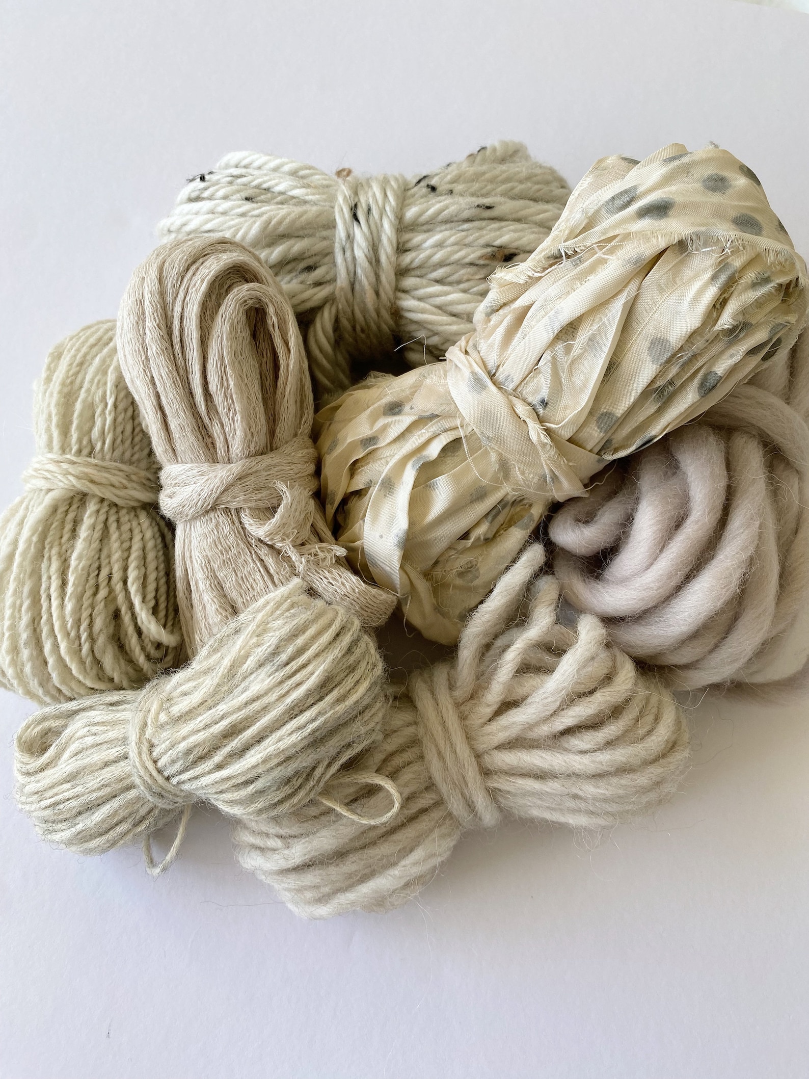 Gorgeous Greige Fibre Pack Weaving Bulky Yarn and Roving Kit - Etsy