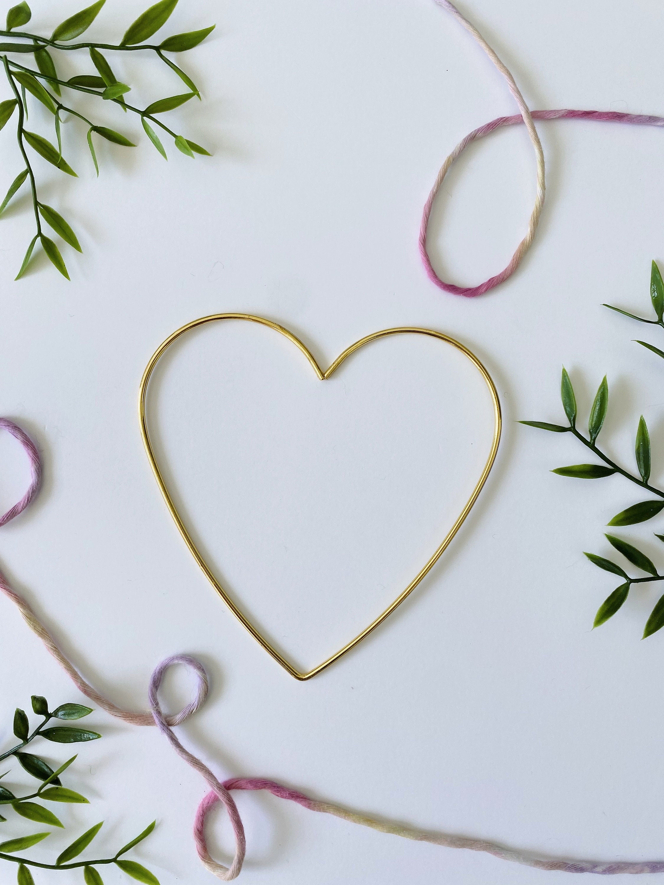 Heart Wire Shape - Weaving Loom - Macrame Hoop - Craft Ring - Metal ...