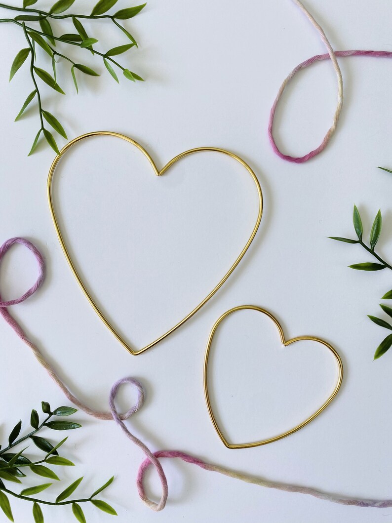 Heart Wire Shape - Weaving Loom - Macrame Hoop - Craft Ring - Metal ...
