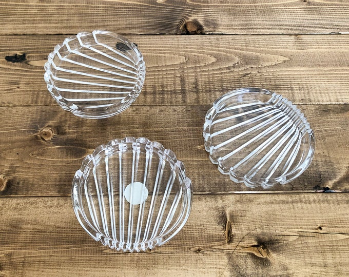Crystal Coasters / Set of 3 Coasters / Clear Coasters / Shell Coasters ...