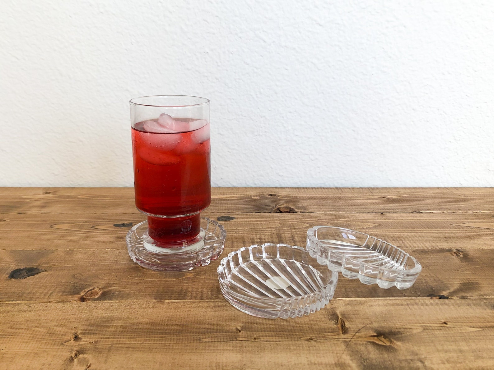 Crystal Coasters / Set of 3 Coasters / Clear Coasters / Shell | Etsy