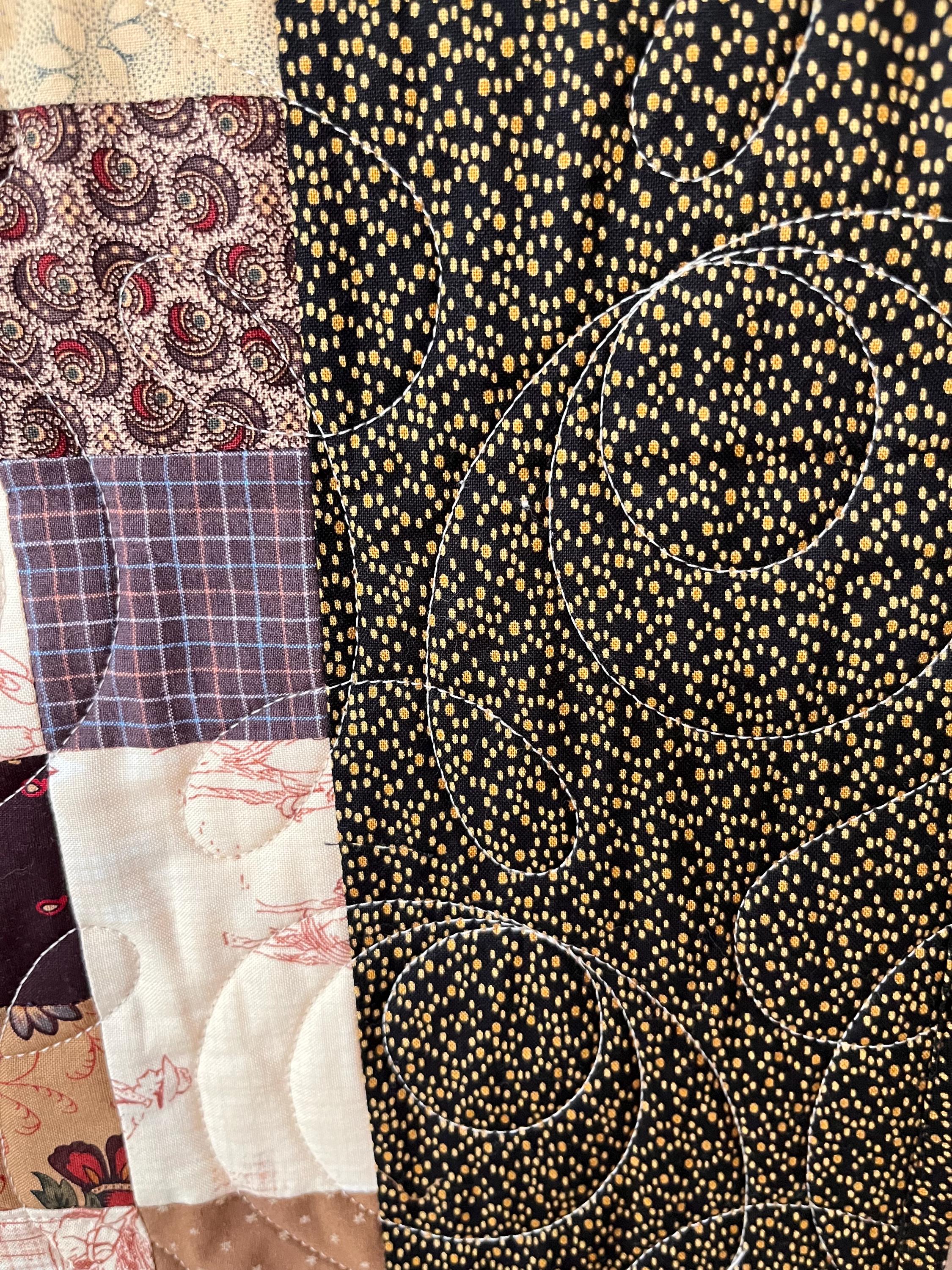 Patchwork Brown and Cream Quilt in Puss-in-the-corner Pattern - Etsy
