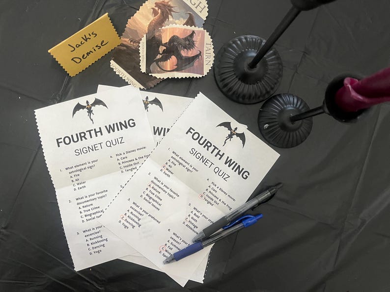 Fourth Wing Signet Quiz Printable - Etsy