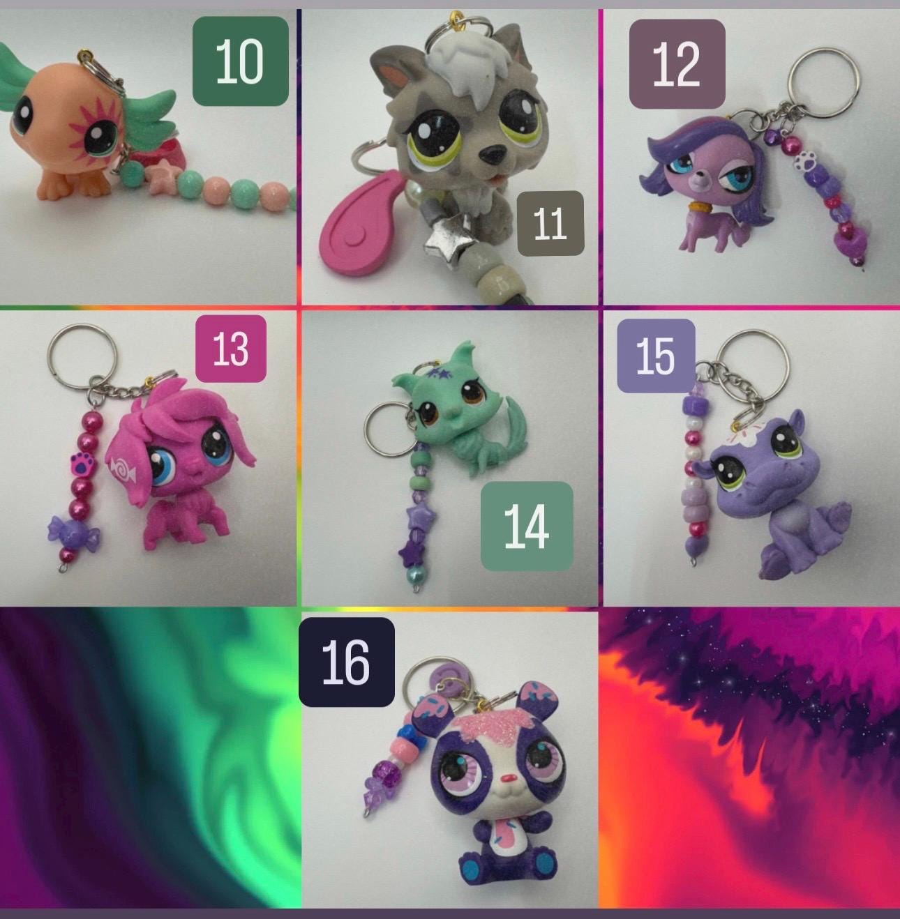 Kawaii Littlest Pet Shop LPS Inspired Keychains Cute Animals Mouse ...