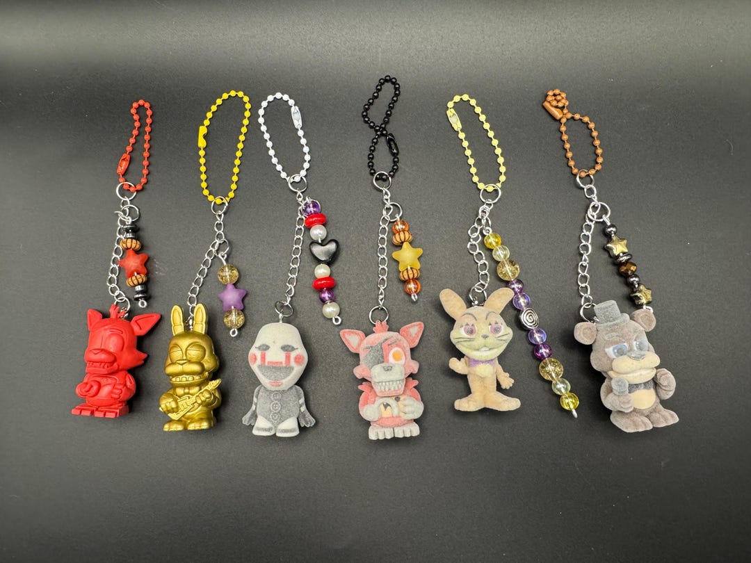 FNAF Fizzy Station | Flocked Figures | Handmade Keychains | Freddy ...
