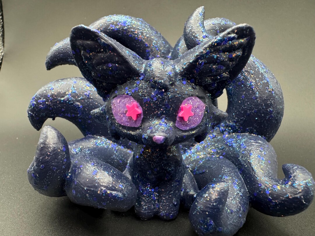 Galaxy Nine Tailed Fox Glittery Adopt Leylina Figurines 3D Printed ...