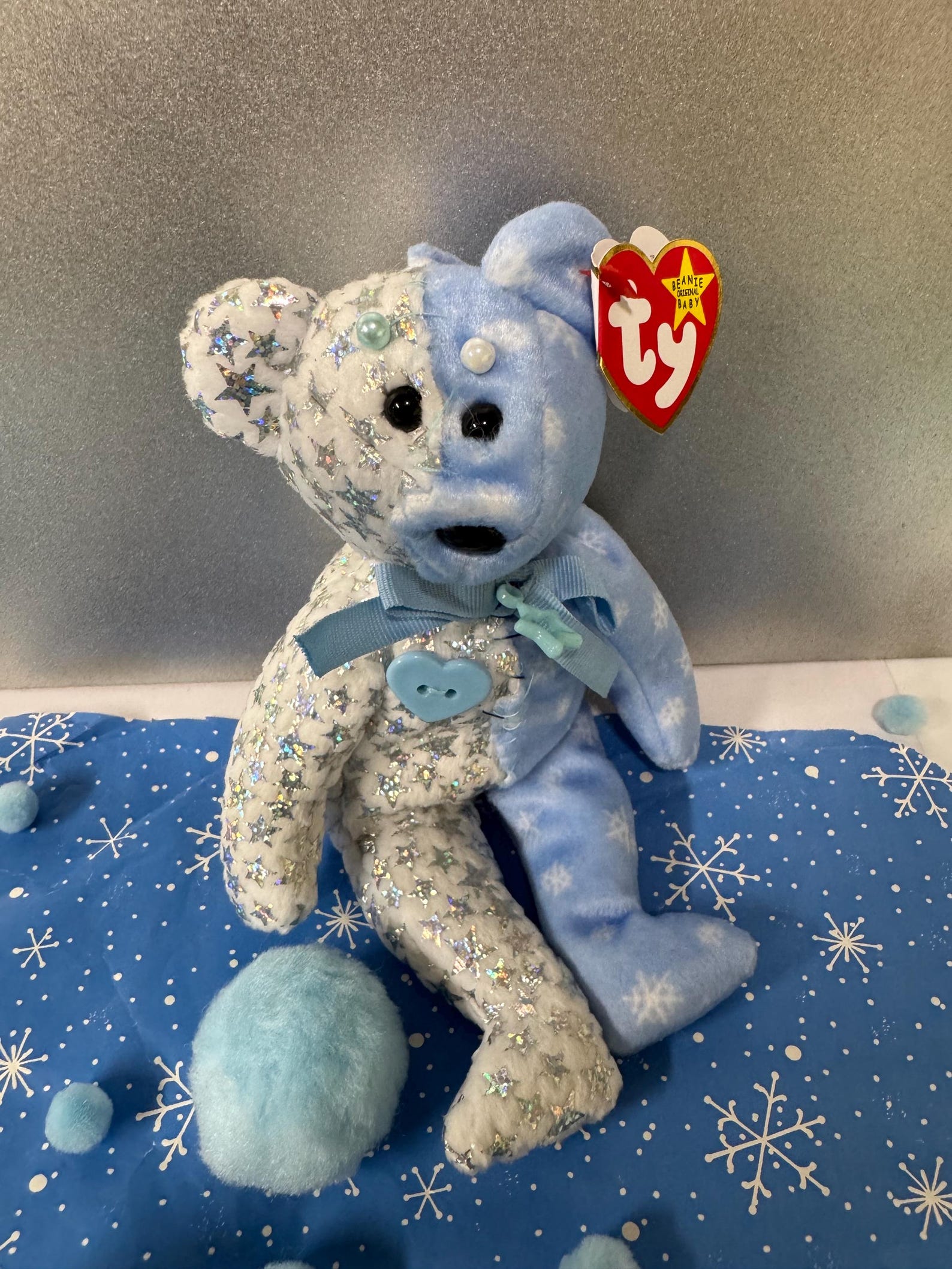 TY Plushie Inspired Custom Winter Bears One of A Kind Plush Snowflakes ...