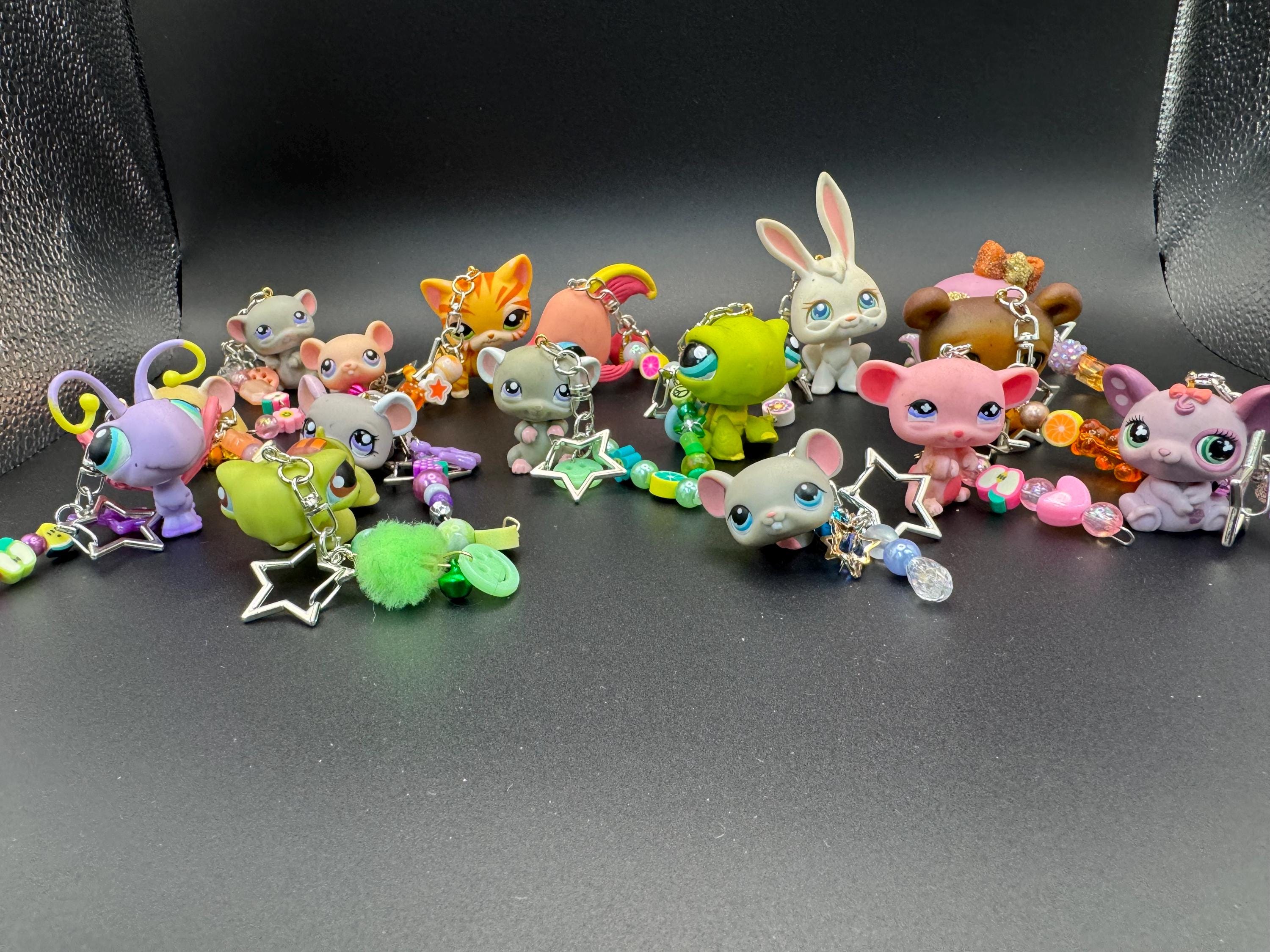 Kawaii Littlest Pet Shop LPS Inspired Keychains Cute Animals Mouse ...