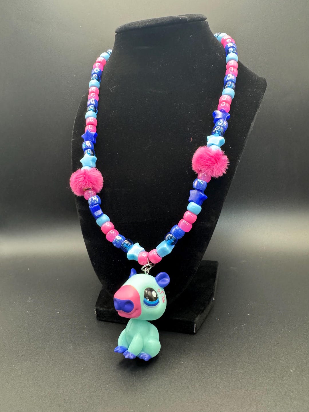 Littlest Pet Shop | Teal Capybara Necklace | Kandi | Upcycled | Kidcore ...