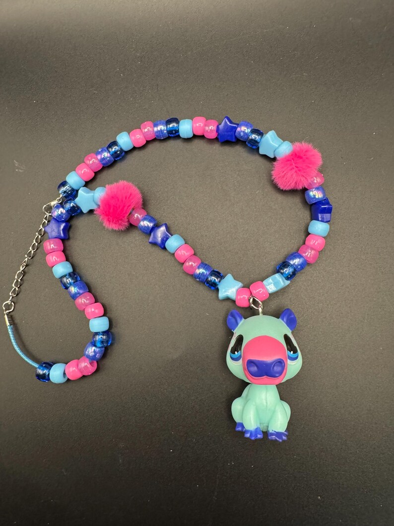 Littlest Pet Shop | Teal Capybara Necklace | Kandi | Upcycled | Kidcore ...