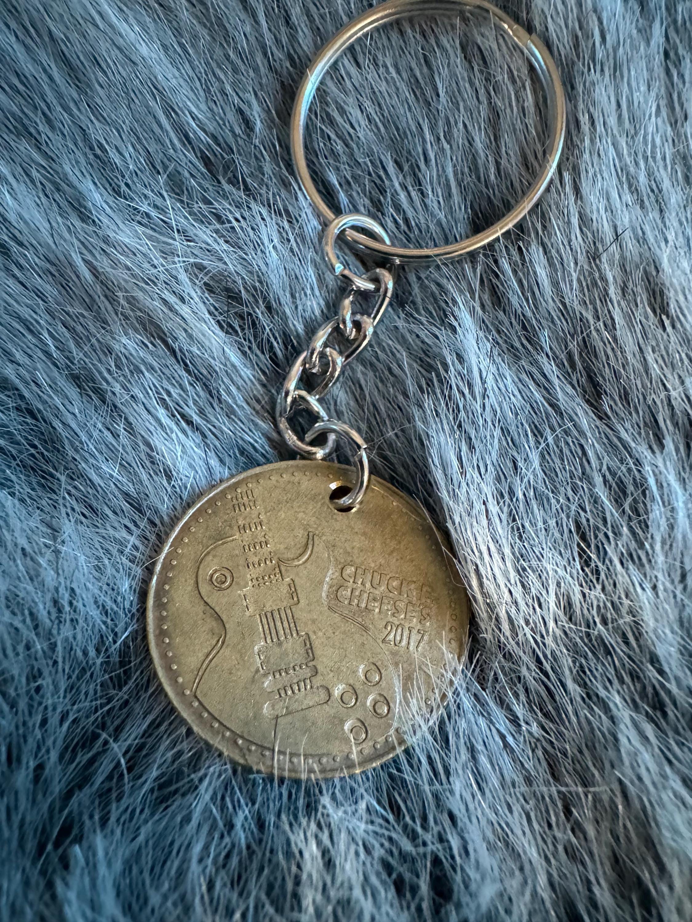 Chuck E Cheese Avenger and Juvenile Chuck Authentic Token Keychains - Etsy