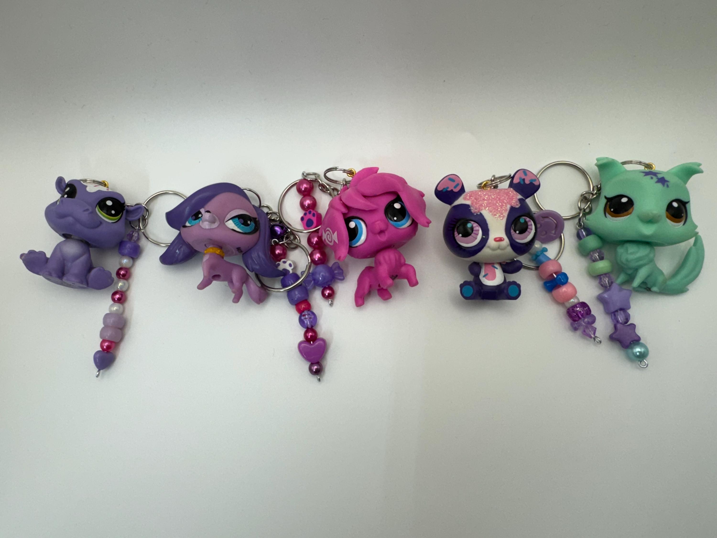 Kawaii Littlest Pet Shop LPS Inspired Keychains Cute Animals Mouse ...