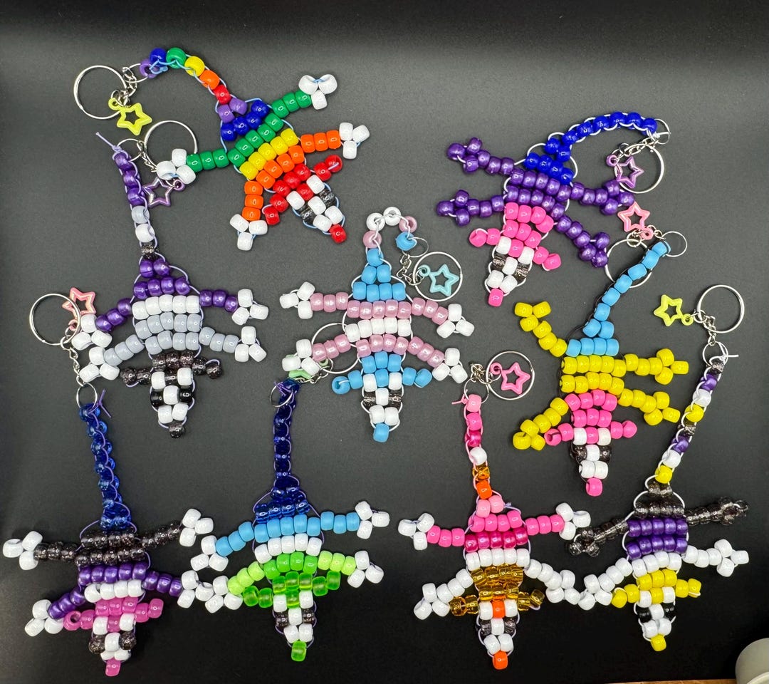 Pride Opossum Kandi Friend Keychains Customizable Kidcore Cutie Kandi ...