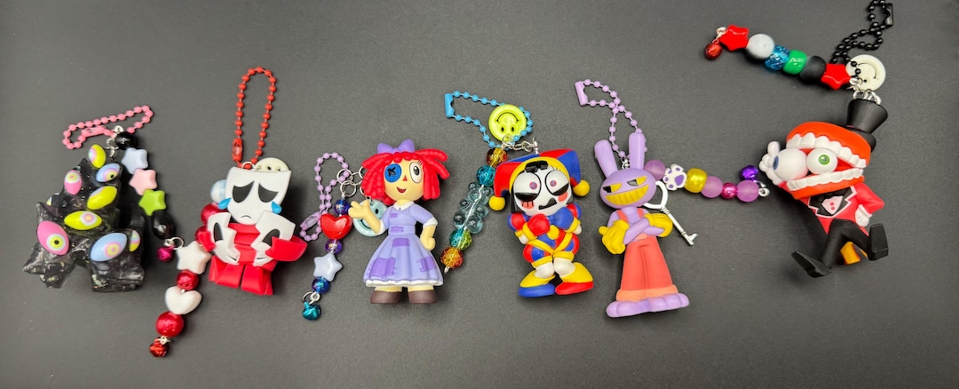 The Amazing Digital Circus | Upcycled Figure Keychains | Pomni | Caine ...