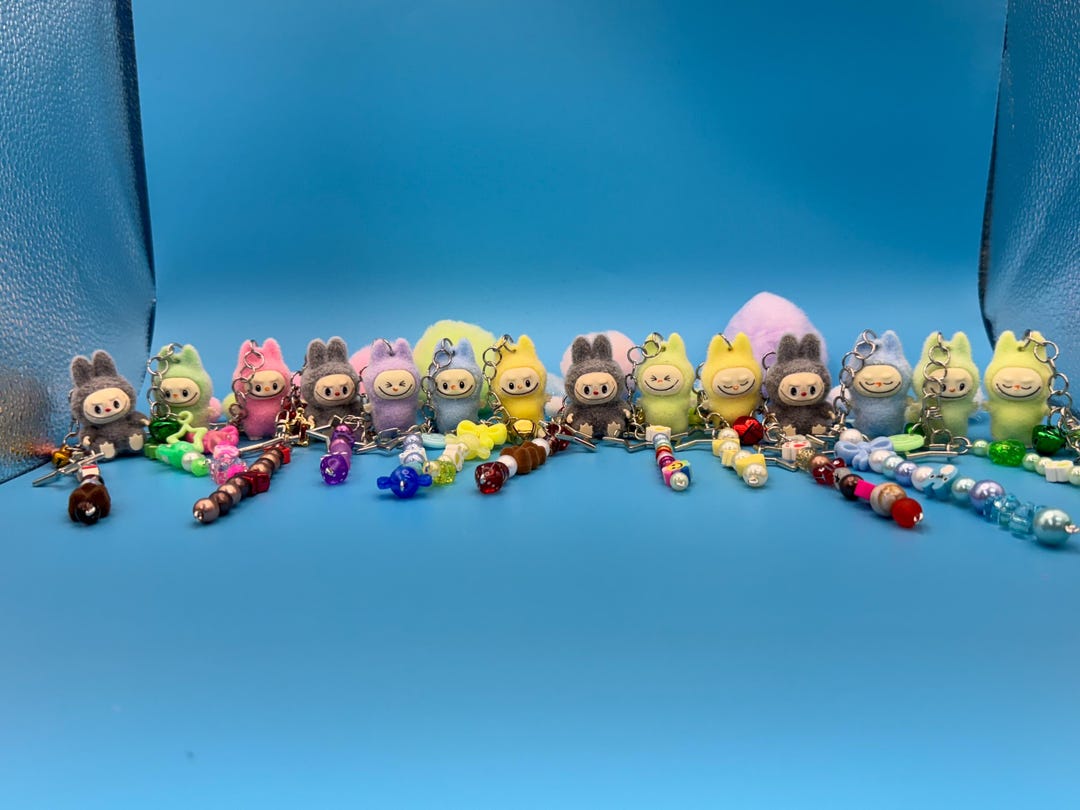 Kawaii Labubu Inspired Keychains Cute Monsters Colorful - Etsy