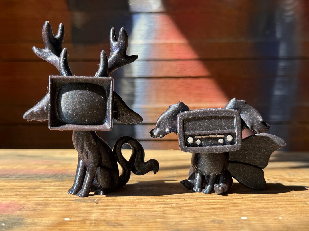 Cryptid Moth Radio and Wendigo TV Adopt Leylina Figurines 3D Printed ...