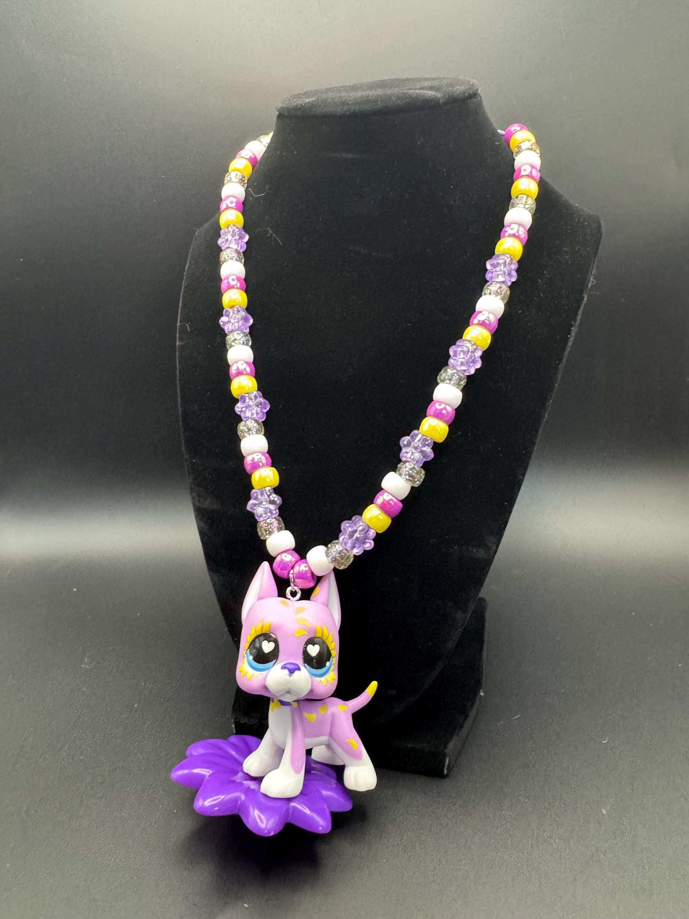 Littlest Pet Shop | Spring Purple Great Dane Necklace | Kidcore ...