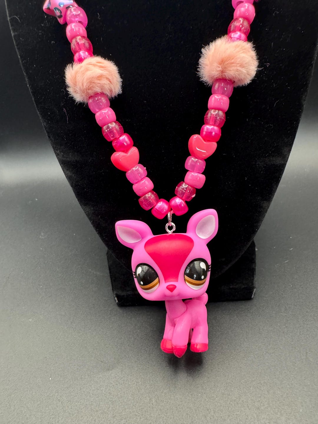 Littlest Pet Shop | Pink Deer Necklace | Fawn | Kidcore | Upcycled ...
