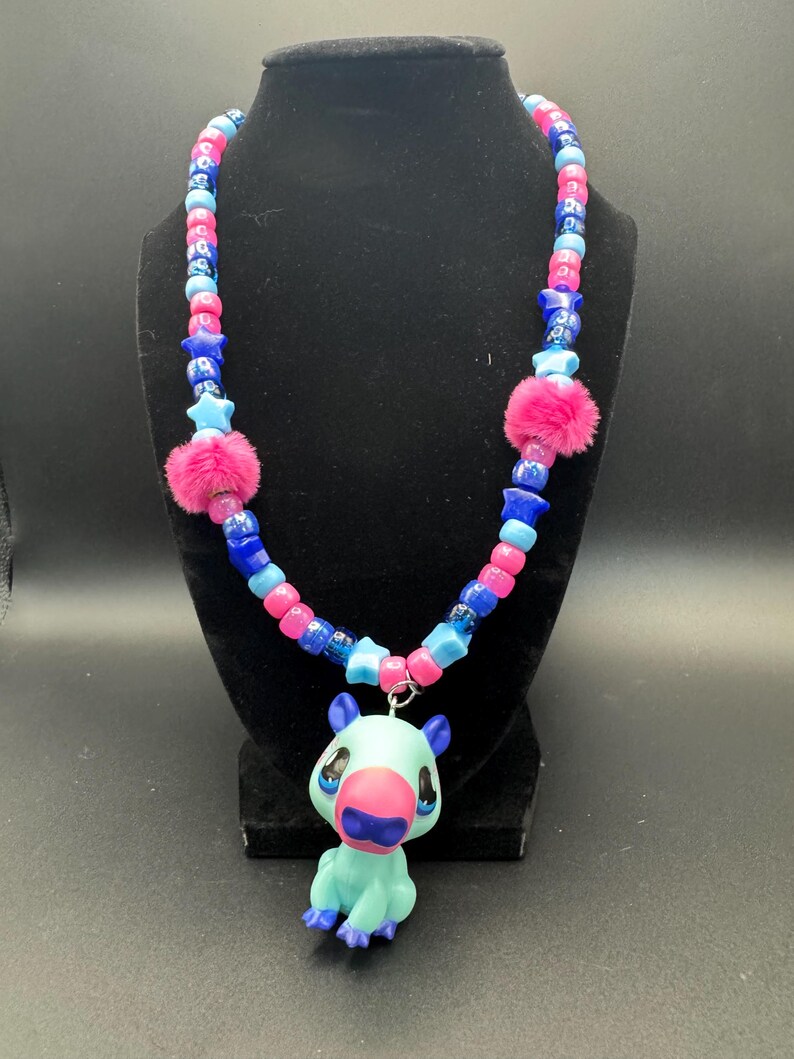 Littlest Pet Shop | Teal Capybara Necklace | Kandi | Upcycled | Kidcore ...