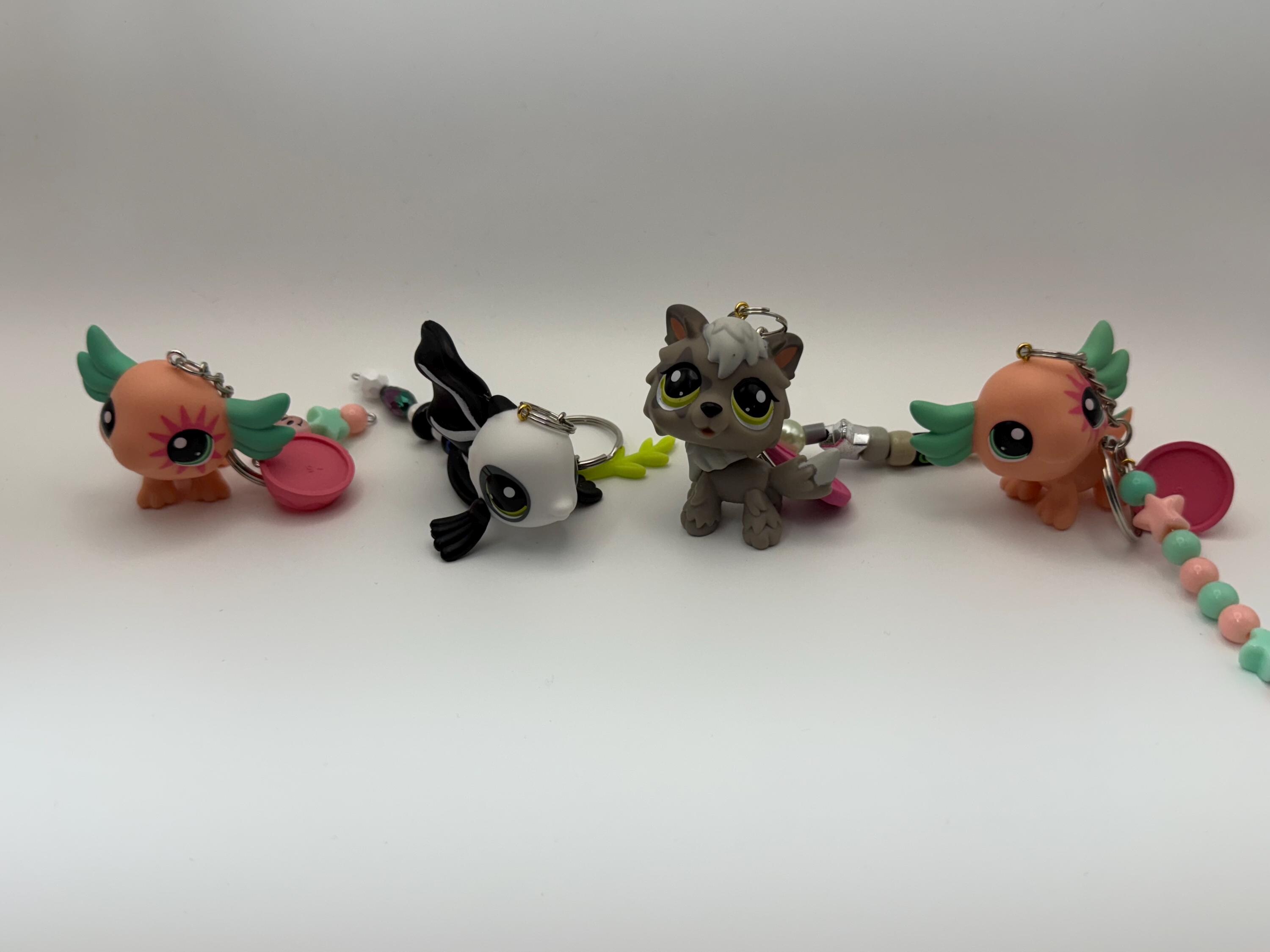 Kawaii Littlest Pet Shop LPS Inspired Keychains Cute Animals Mouse ...