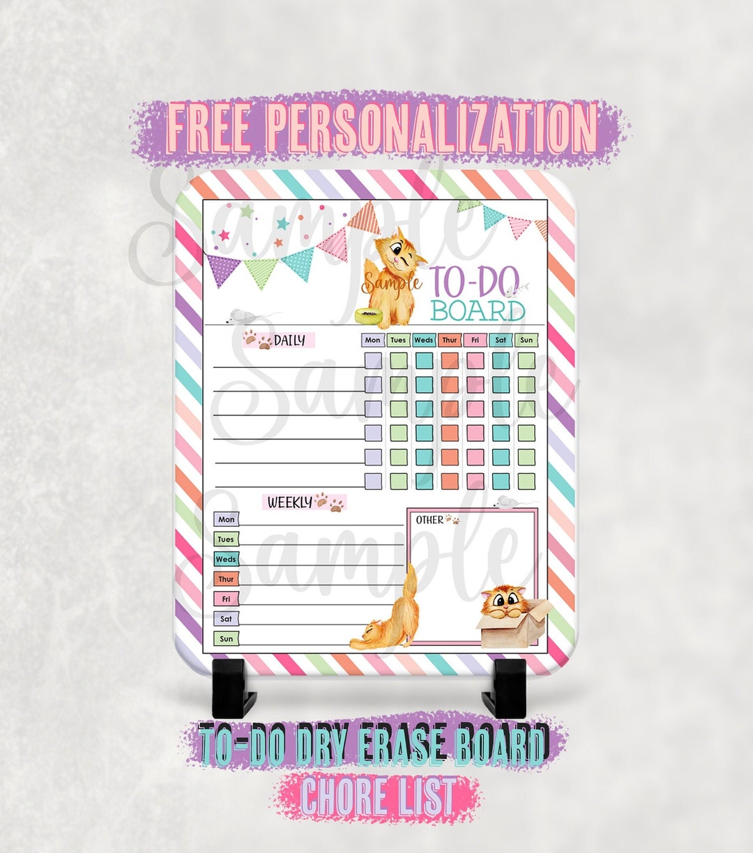 Personalized To-do List, Chore Chart for Kids, Editable Chart, Chores ...