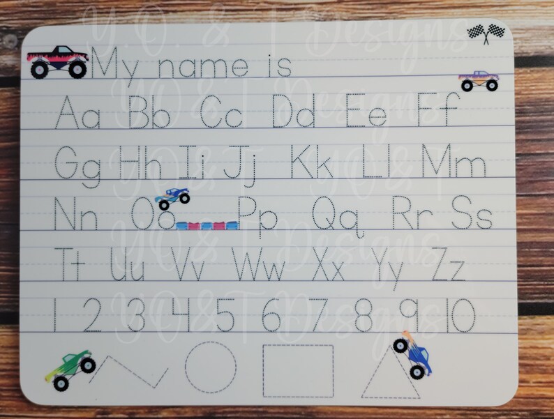 Upper and Lowercase Letters Alphabet Practice Monster Truck - Etsy