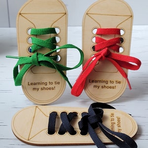 Shoe Lacing Board, Practice Tying Shoelaces, Kids Life Skills ...