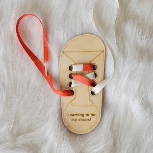 Shoe Lacing Board, Practice Tying Shoelaces, Kids Life Skills ...