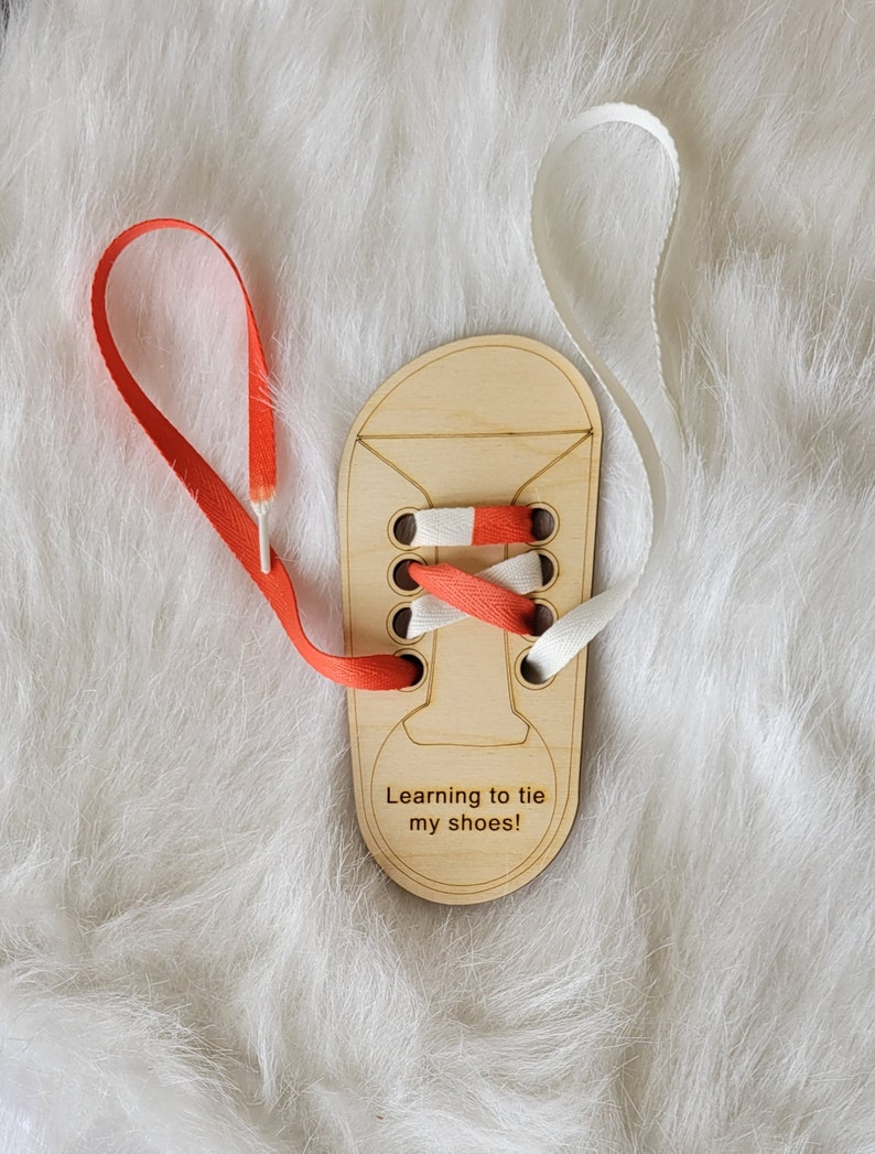 Shoe Lacing Board Practice Tying Shoelaces Kids Life Skills - Etsy