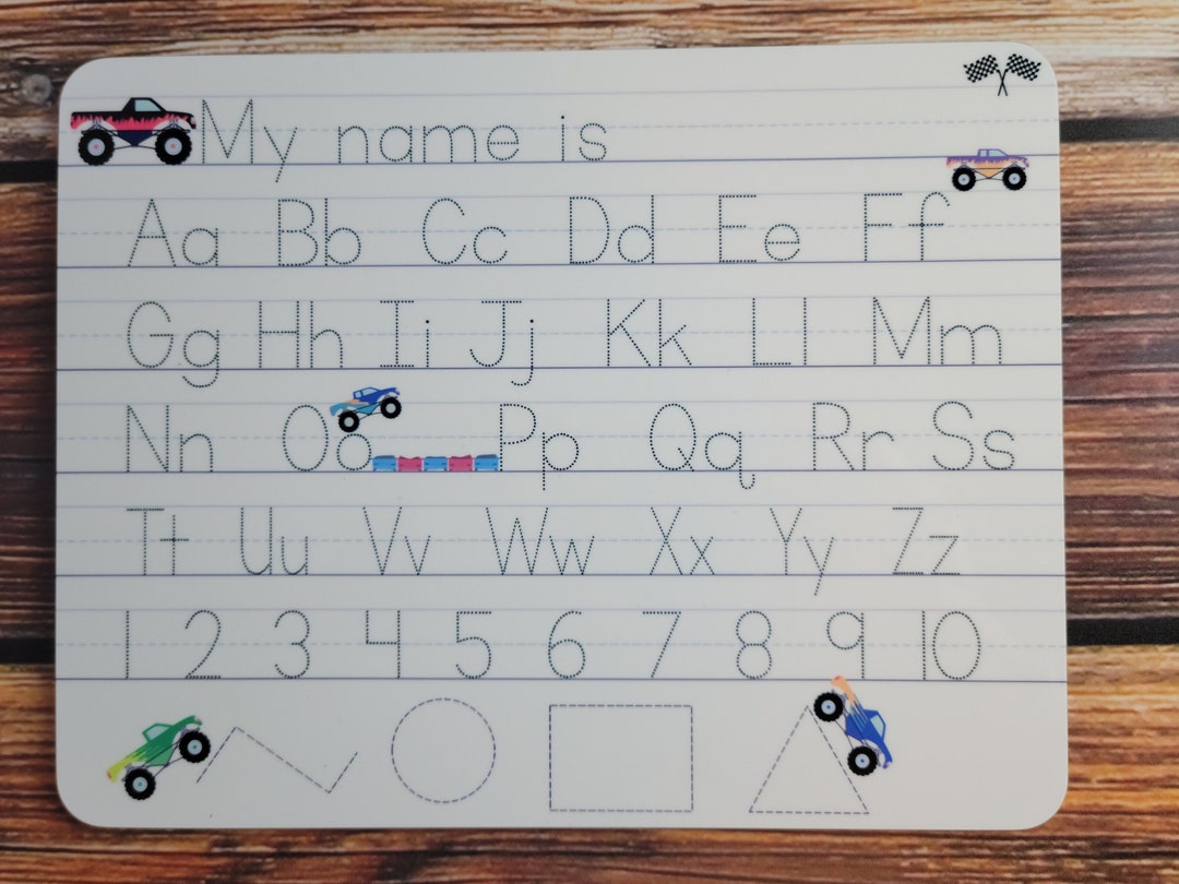 Upper and Lowercase Letters Alphabet Practice Monster Truck - Etsy