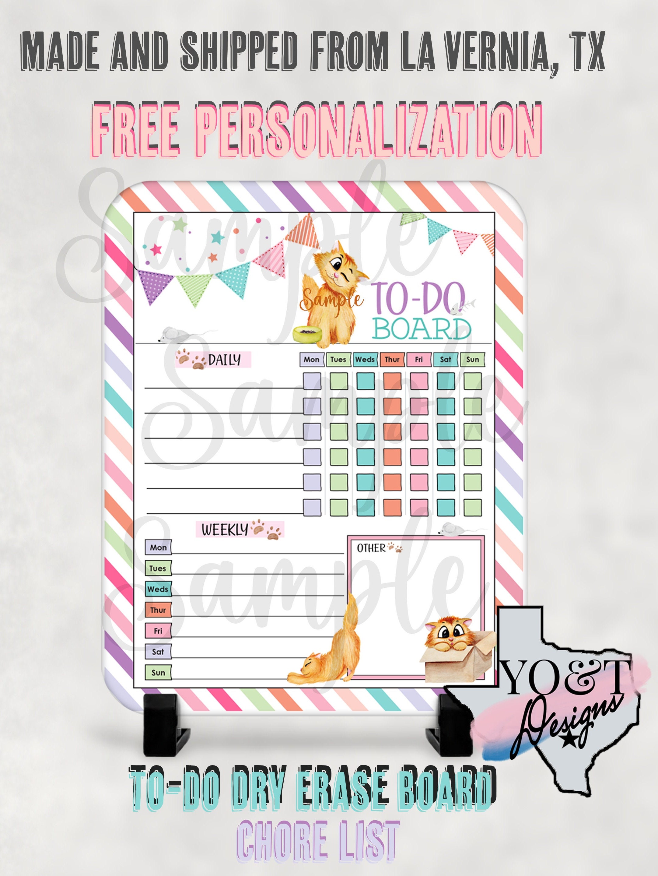 Personalized To-do List, Chore Chart for Kids, Editable Chart, Chores ...