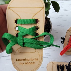 Shoe Lacing Board, Practice Tying Shoelaces, Kids Life Skills ...