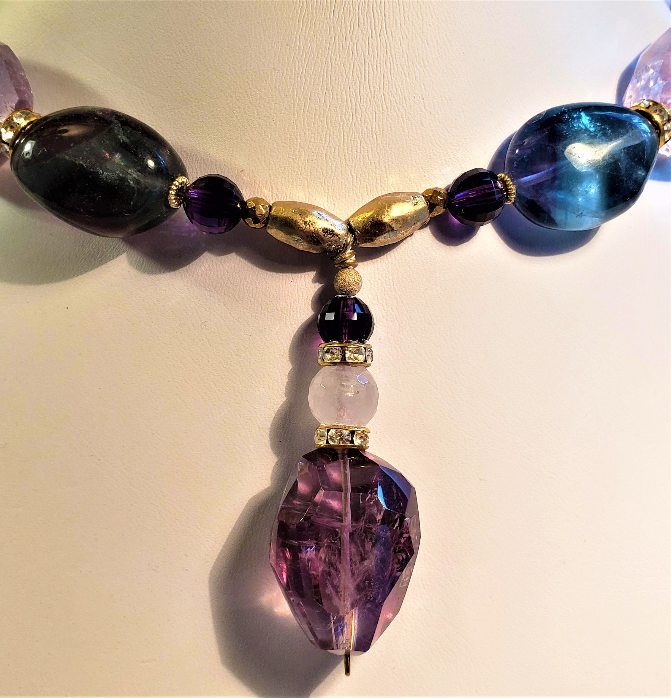 Piedras transparentes de fluorita y amatista arco iris - Etsy España