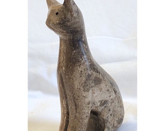 Marble Cat Figurine - Etsy
