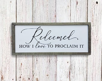 Redeemed Sign - Etsy