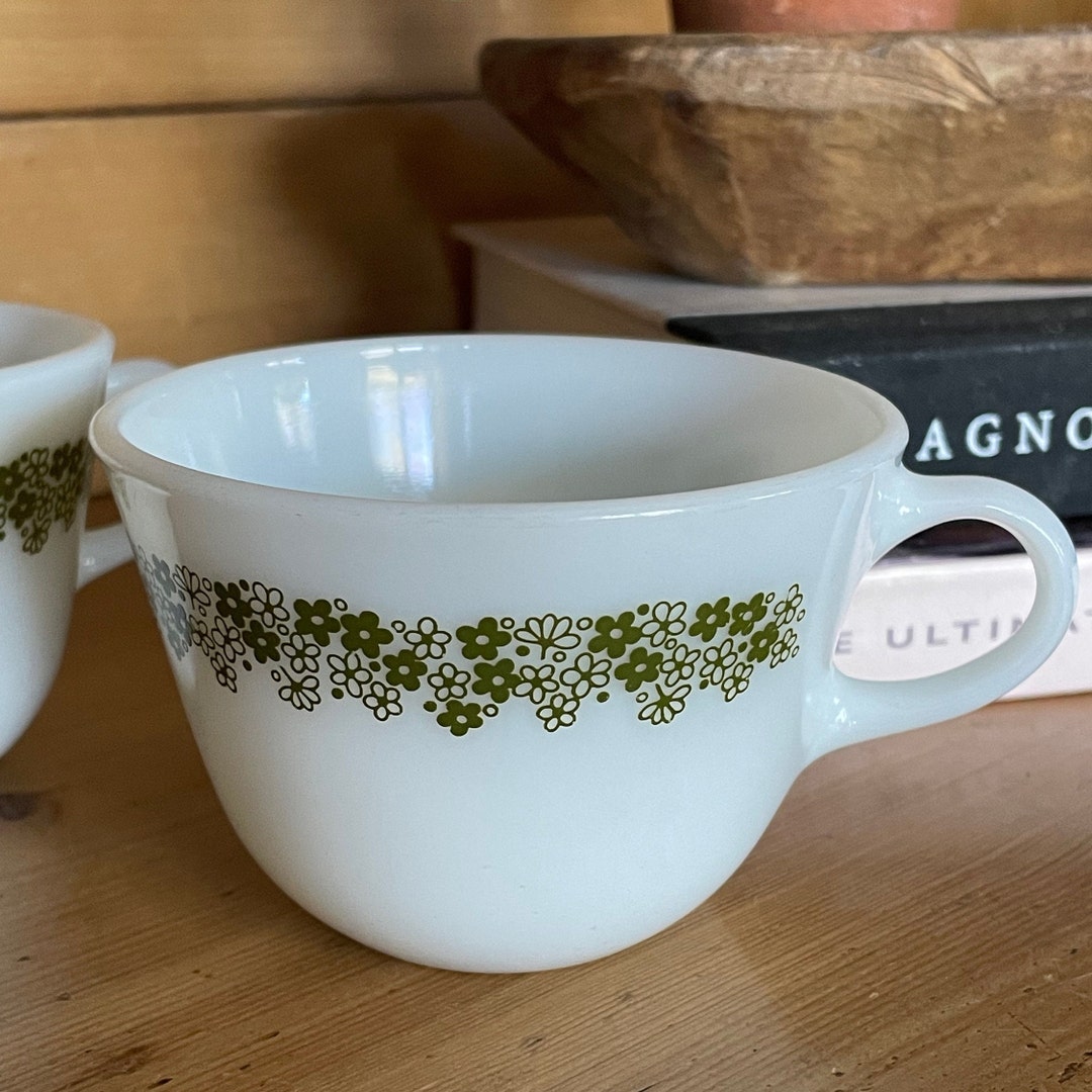 Pyrex Spring Blossom Milk Glass Cups - Set of 2 - Vintage - Etsy