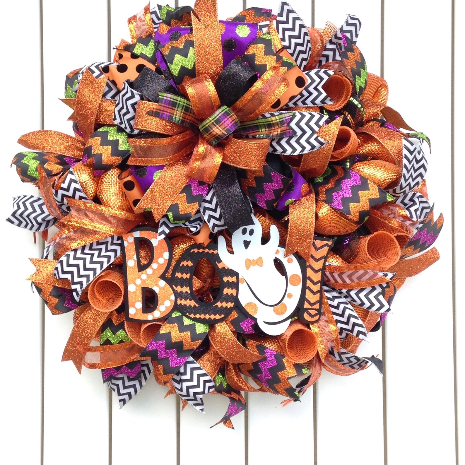 Ghost Wreath, Boo Wreath, Halloween Wreath, Wreath 4 Halloween, Ghost ...