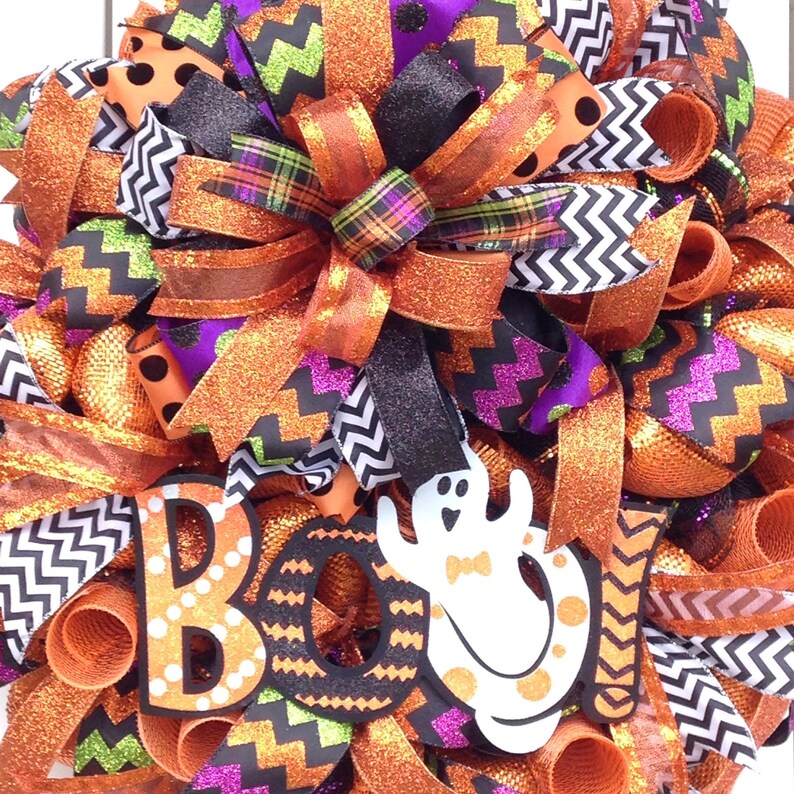 Ghost Wreath, Boo Wreath, Halloween Wreath, Wreath 4 Halloween, Ghost ...