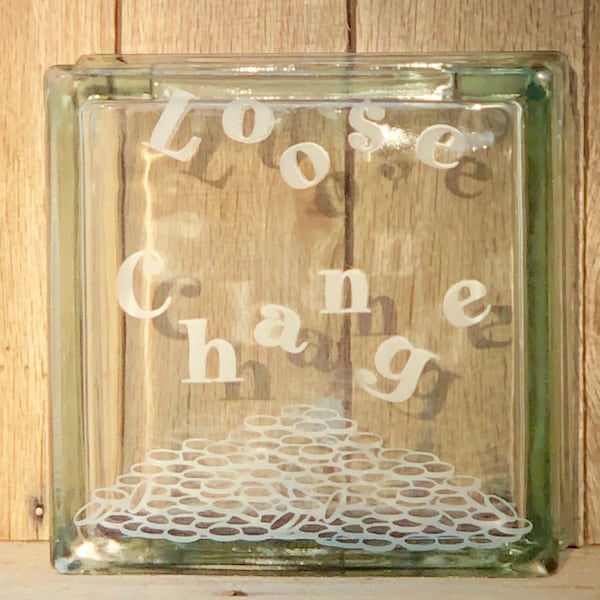 Glass Block Piggy Bank - Etsy