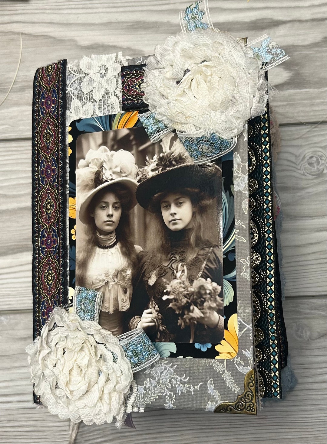 Victorian Photograph Lace Handmade Junk Journal Loaded With Tags and ...